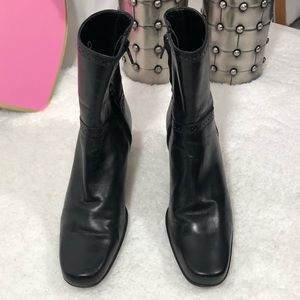 Michelle D | Shoes | Michelle D Black Leather Ankle Boots | Poshmark
